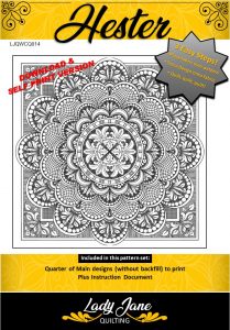WHOLE CLOTH QUILT DESIGN HESTER – Lady Jane Quilting